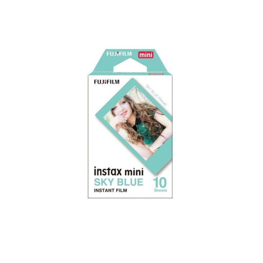 Fujifilm Instax Mini Paper Sky Blue Frame - Fujishop ID
