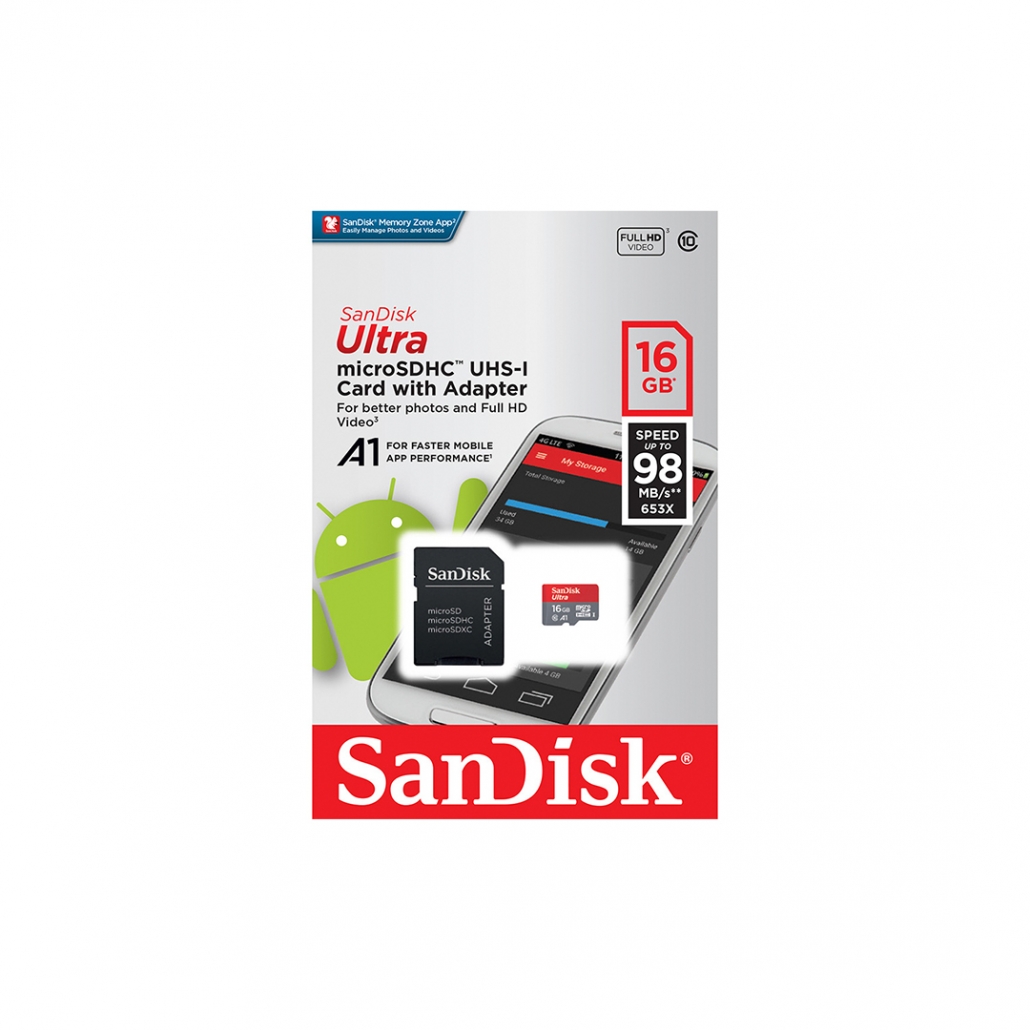 Sandisk Ultra Micro C10 16GB/98Mb - Fujishop ID