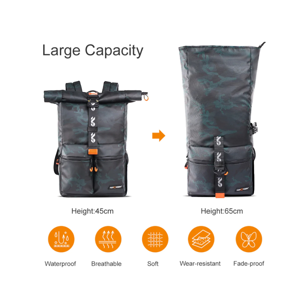 KF Concept Travel Camera Backpack Waterproof 20L – Fujishop ID