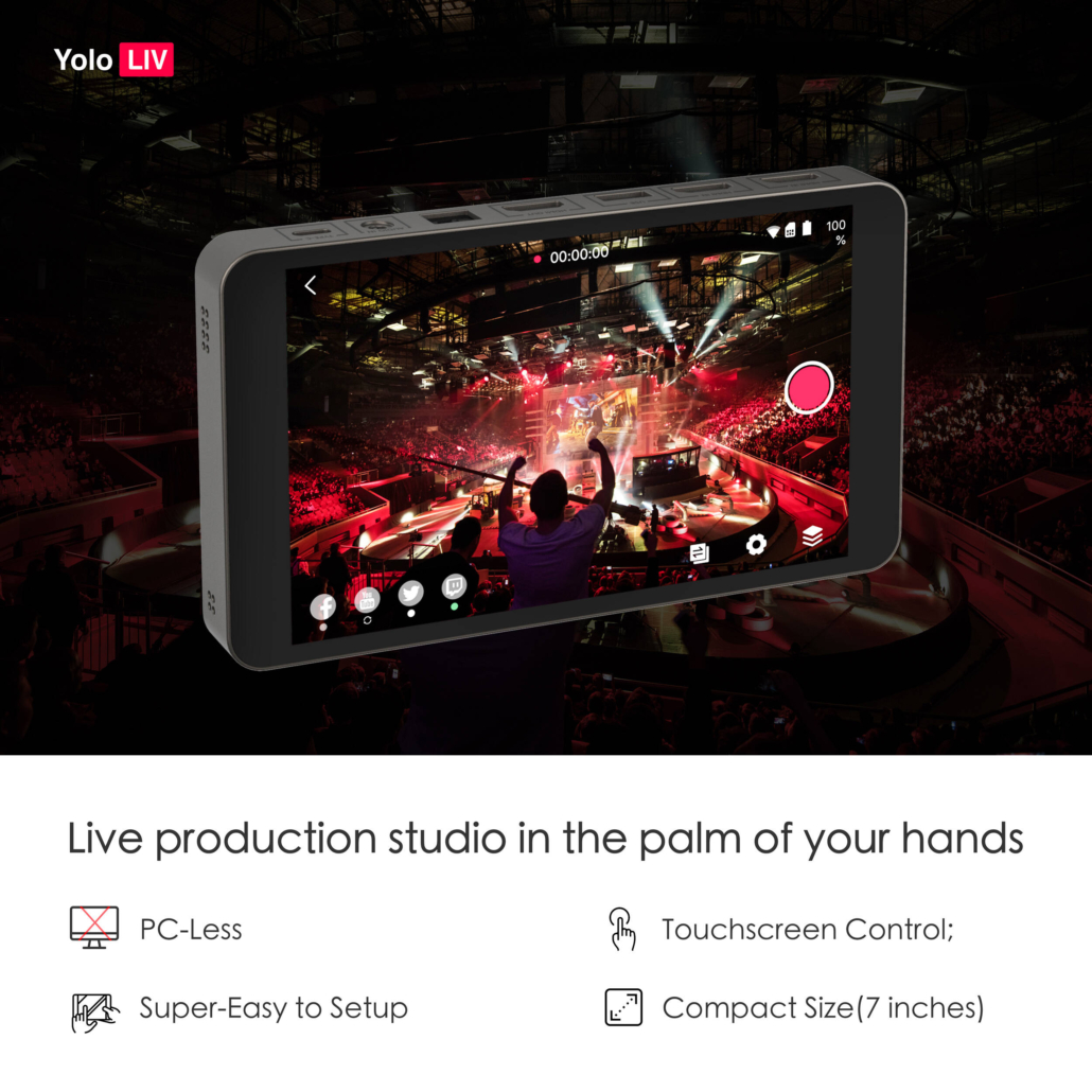 YoloLiv YoloBox Portable All-in-One Multi-Camera Live Streaming Encoder ...