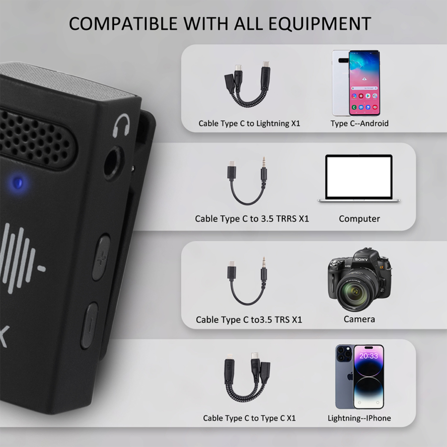 Takara INTRO X3 Digital Wireless Mic Microphone with Charging Case ...